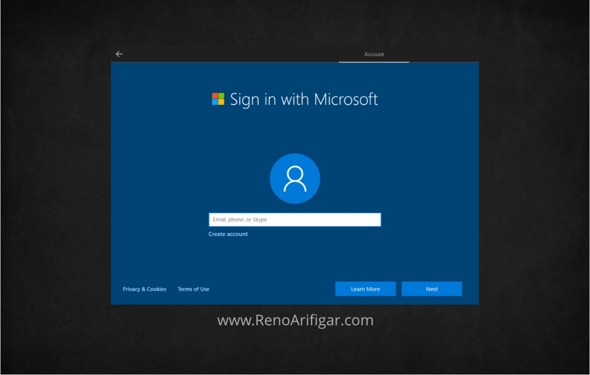 Bypass Login Akun Microsoft di Windows Setup – @RenoArifigar